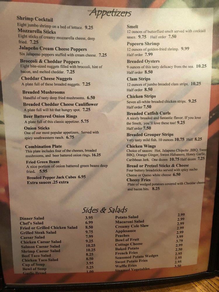 Menu at Treece's Restaurant & Lounge, Rossville