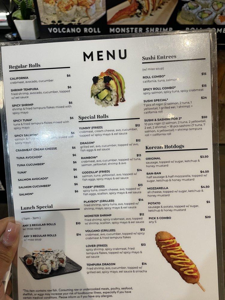 Menu at Mat-Jib - Korean Corndogs & Sushi Rolls restaurant, Cary