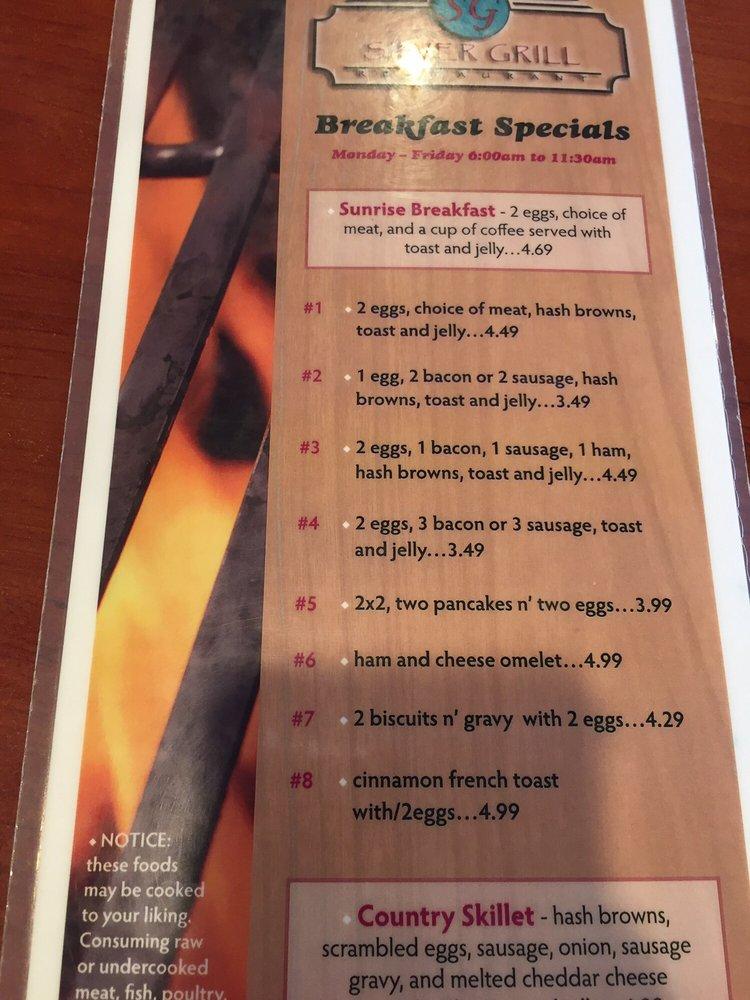 Menu at Silver Grill Family Restaurant, Imlay City