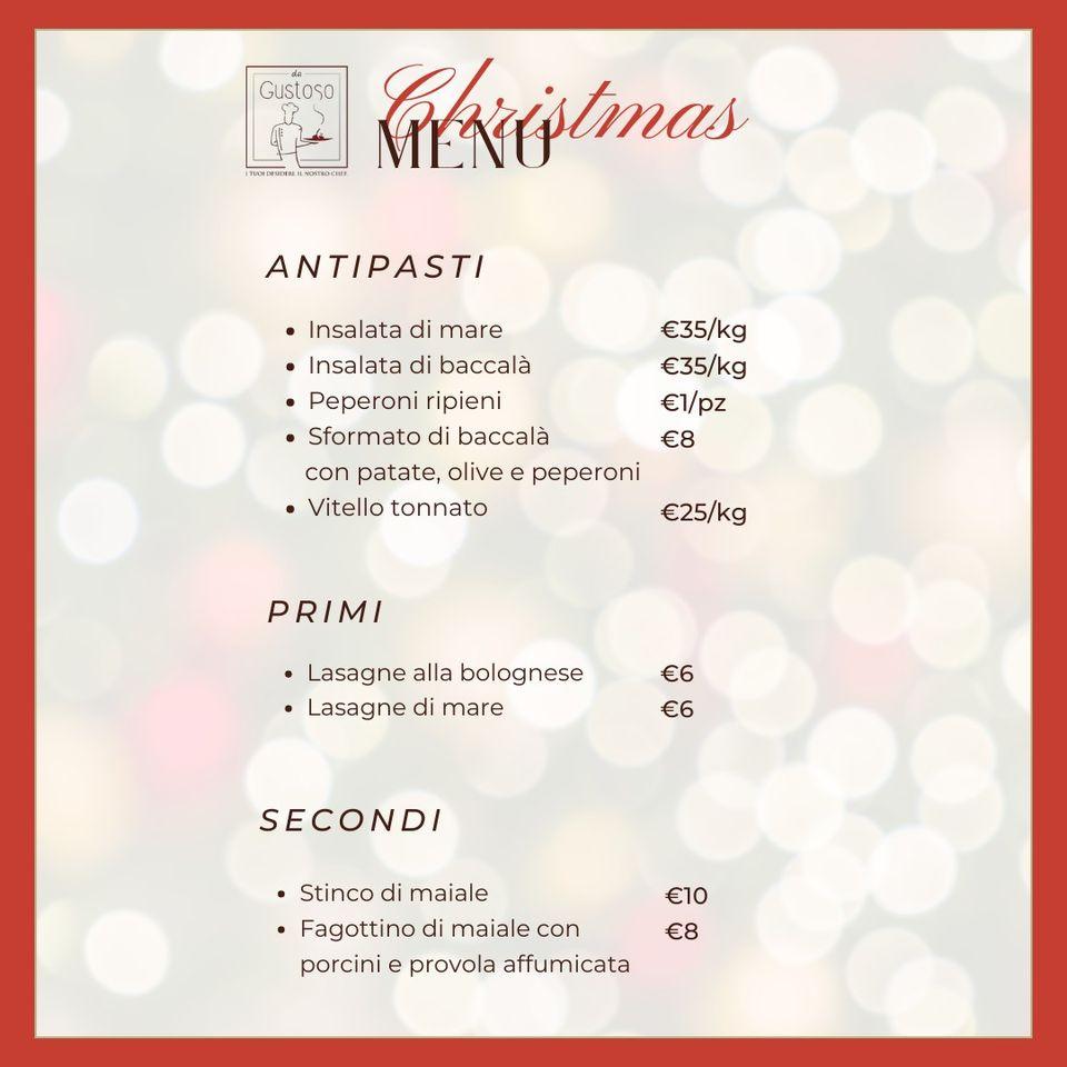 Menu at Da Gustoso restaurant, Potenza