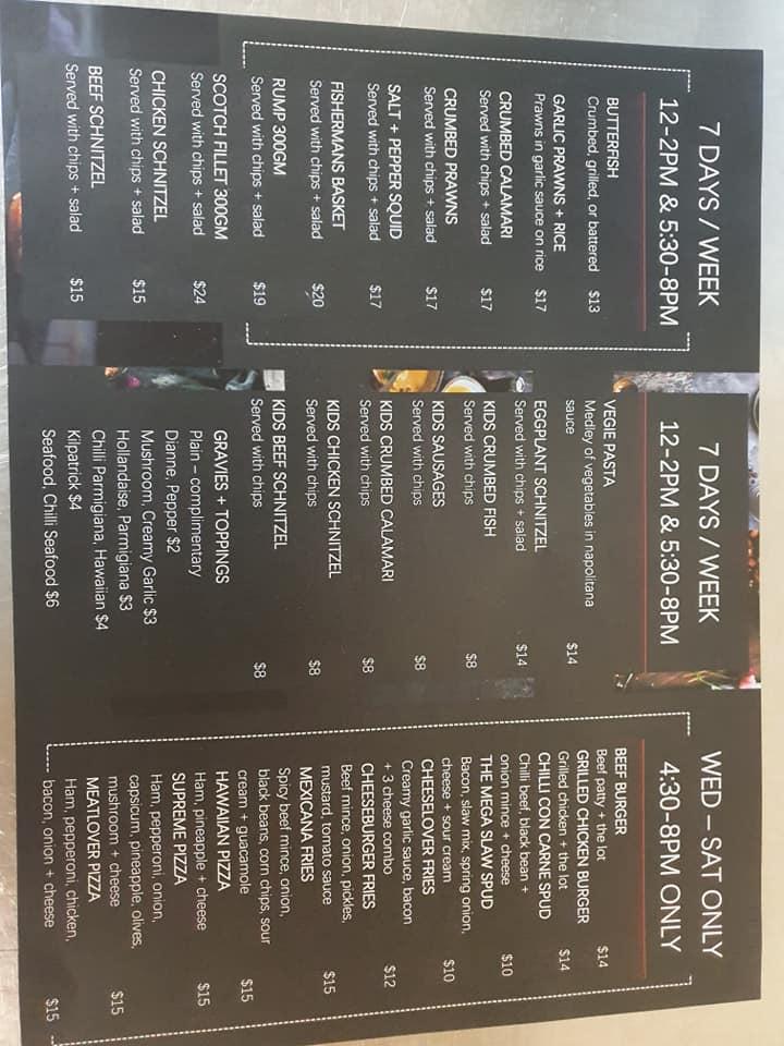 Menu at The Gungellan Hotel pub & bar, Freeling
