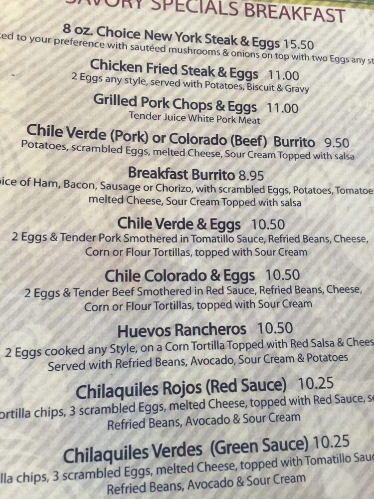Menu at The Best Breakfast restaurant, Oxnard