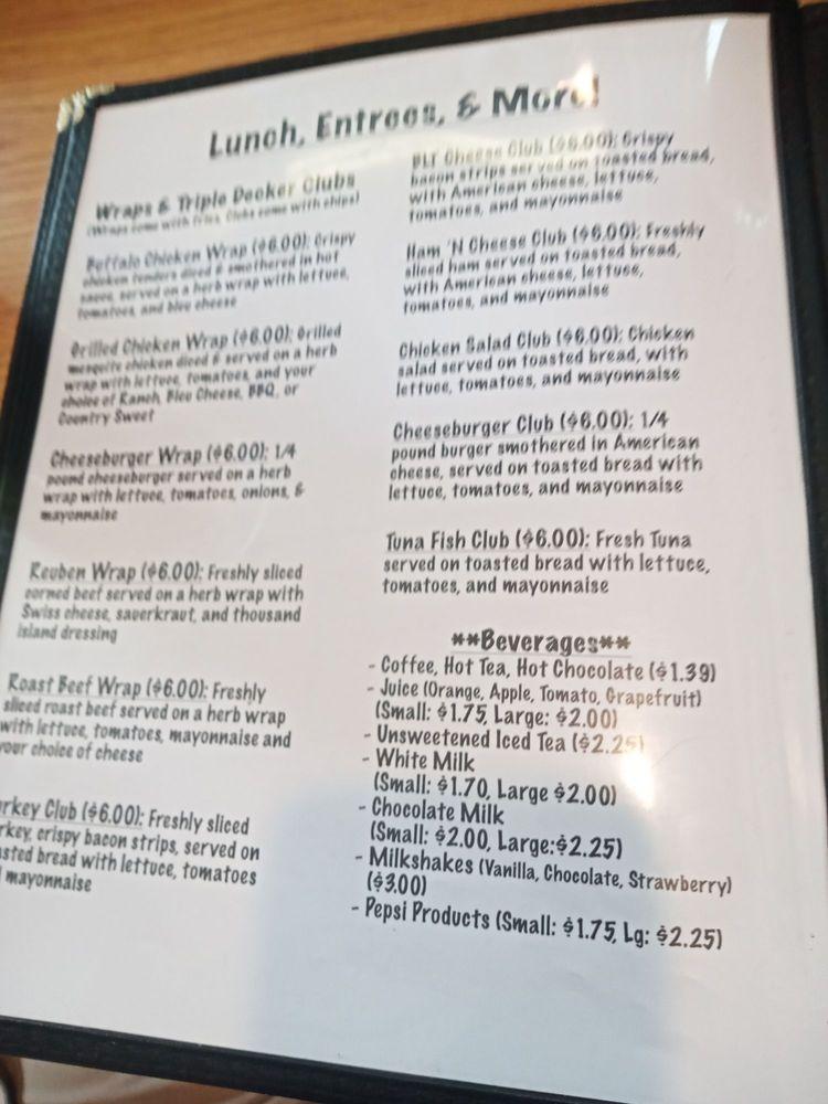 Menu at Village Restaurant, Avon