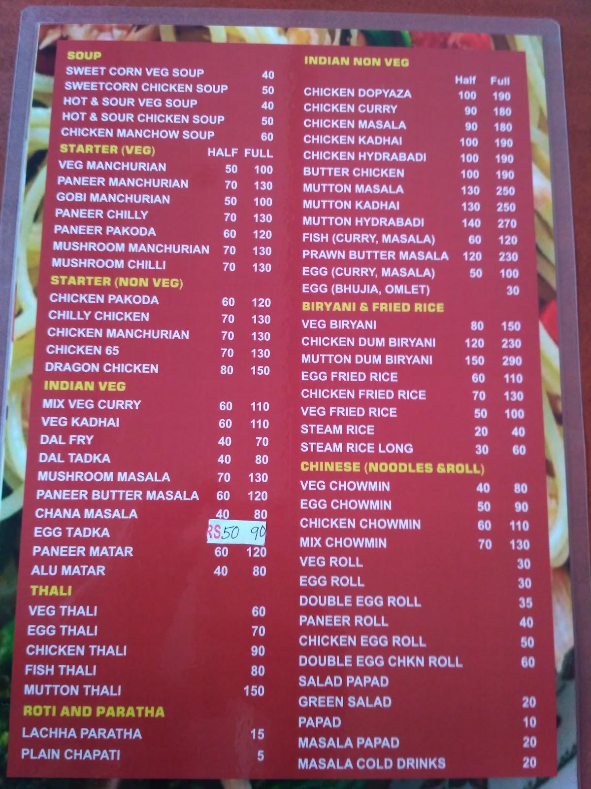 Menu at 5 Flavours Multicusine Restaurant, Cuttack