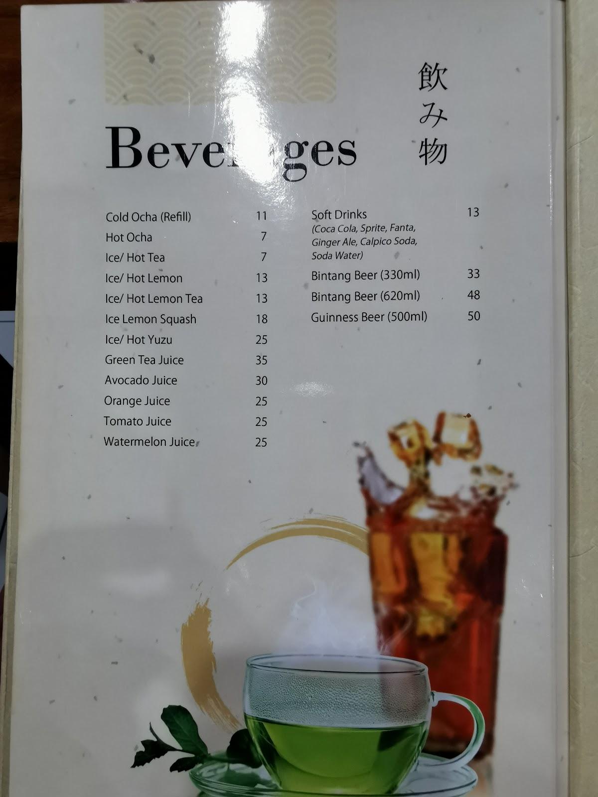 Menu at Saga Japanese Restaurant, Surabaya, No. 7