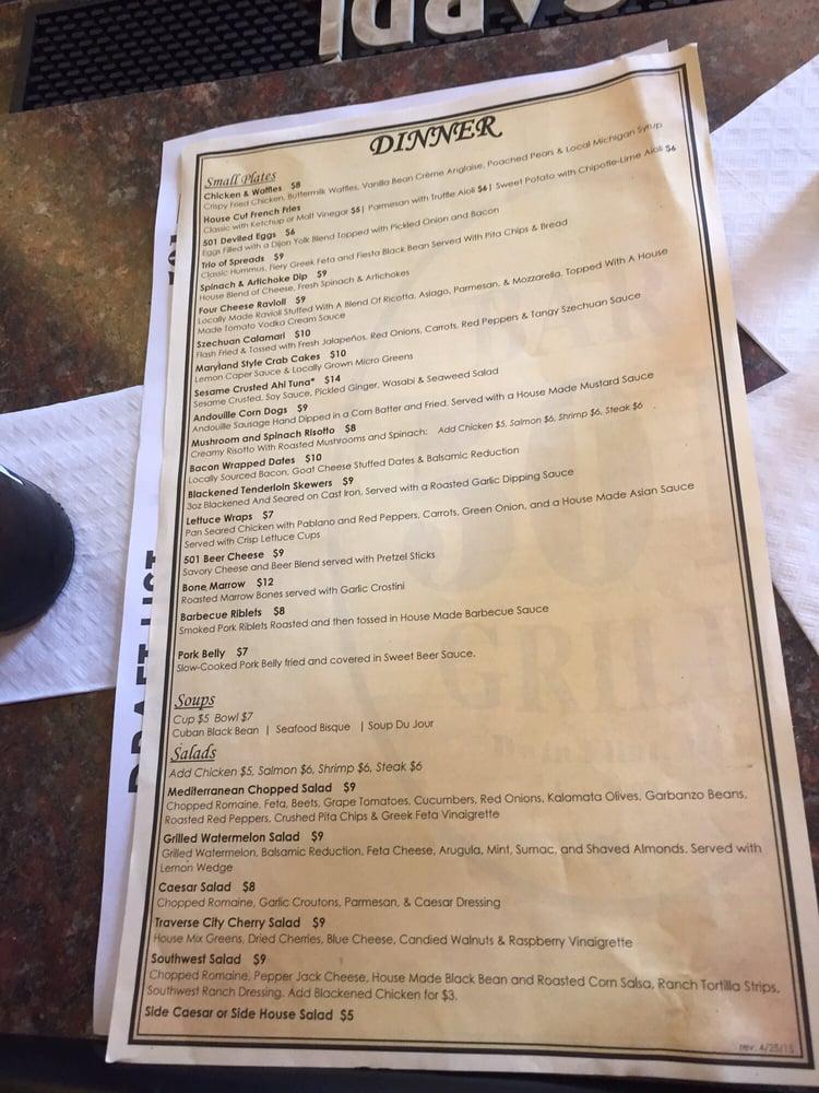 Menu at 501 Bar and Grill, Flint, 500 S Saginaw St