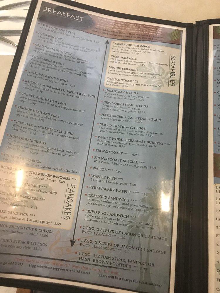 Menu at Village Grill restaurant, Bakersfield, F St