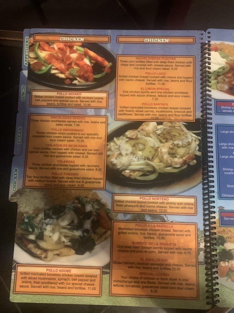 Menu at El Limon Mexican Restaurant, Chesnee