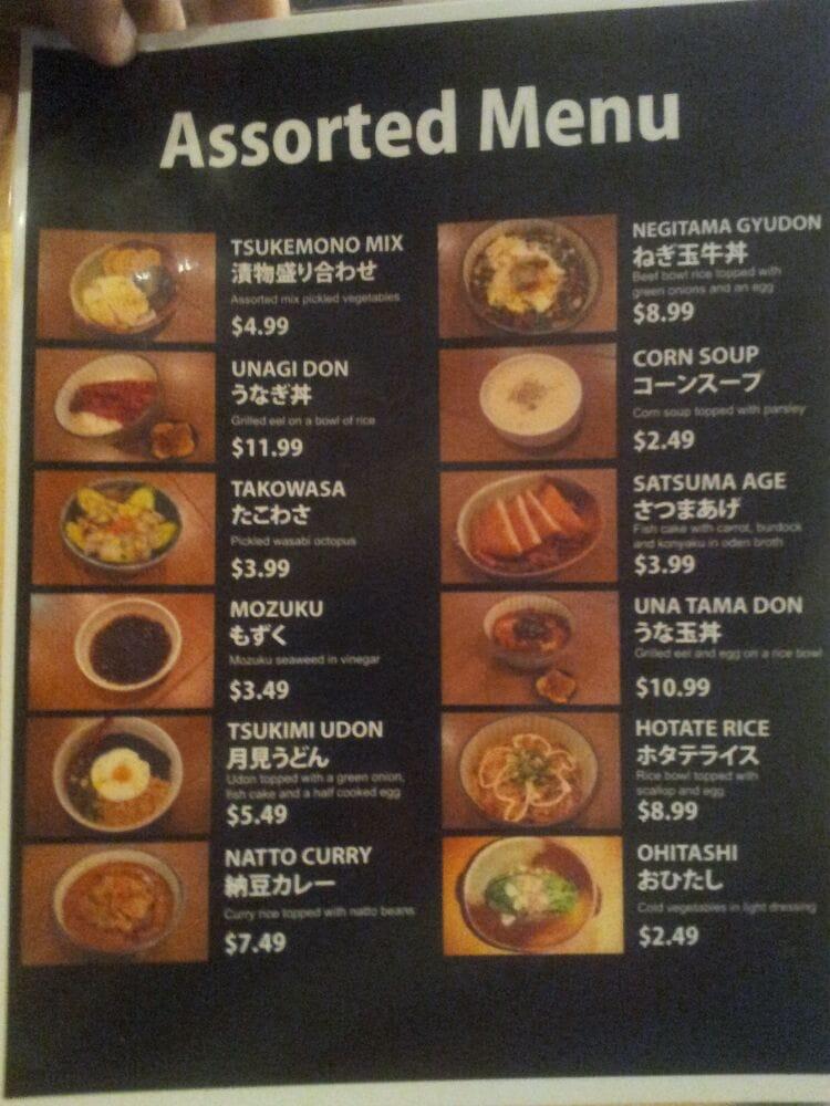Menu at Manpuku Modern Japanese Eatery restaurant, Toronto