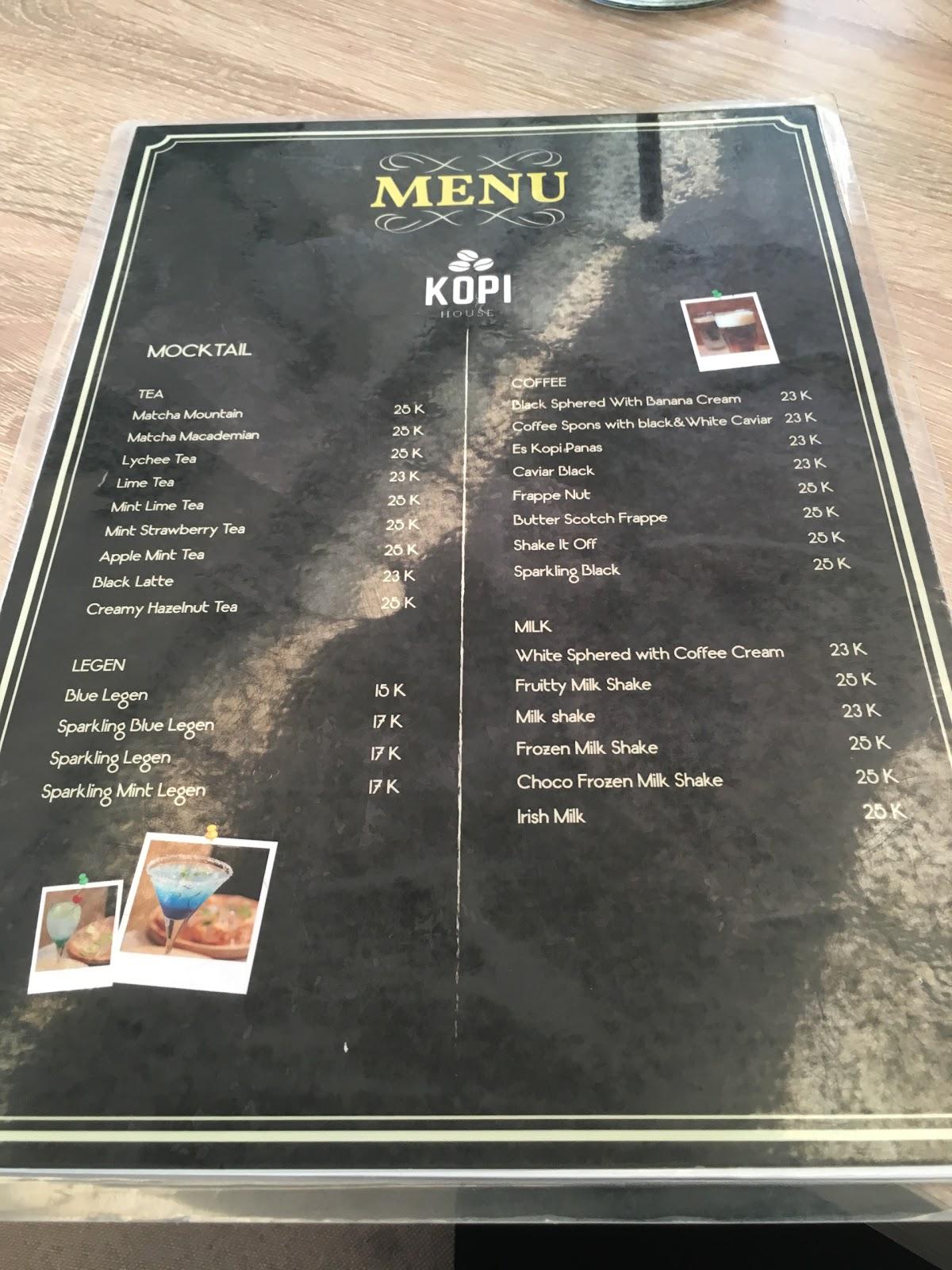 Menu at One Place Gresik cafe, Gresik