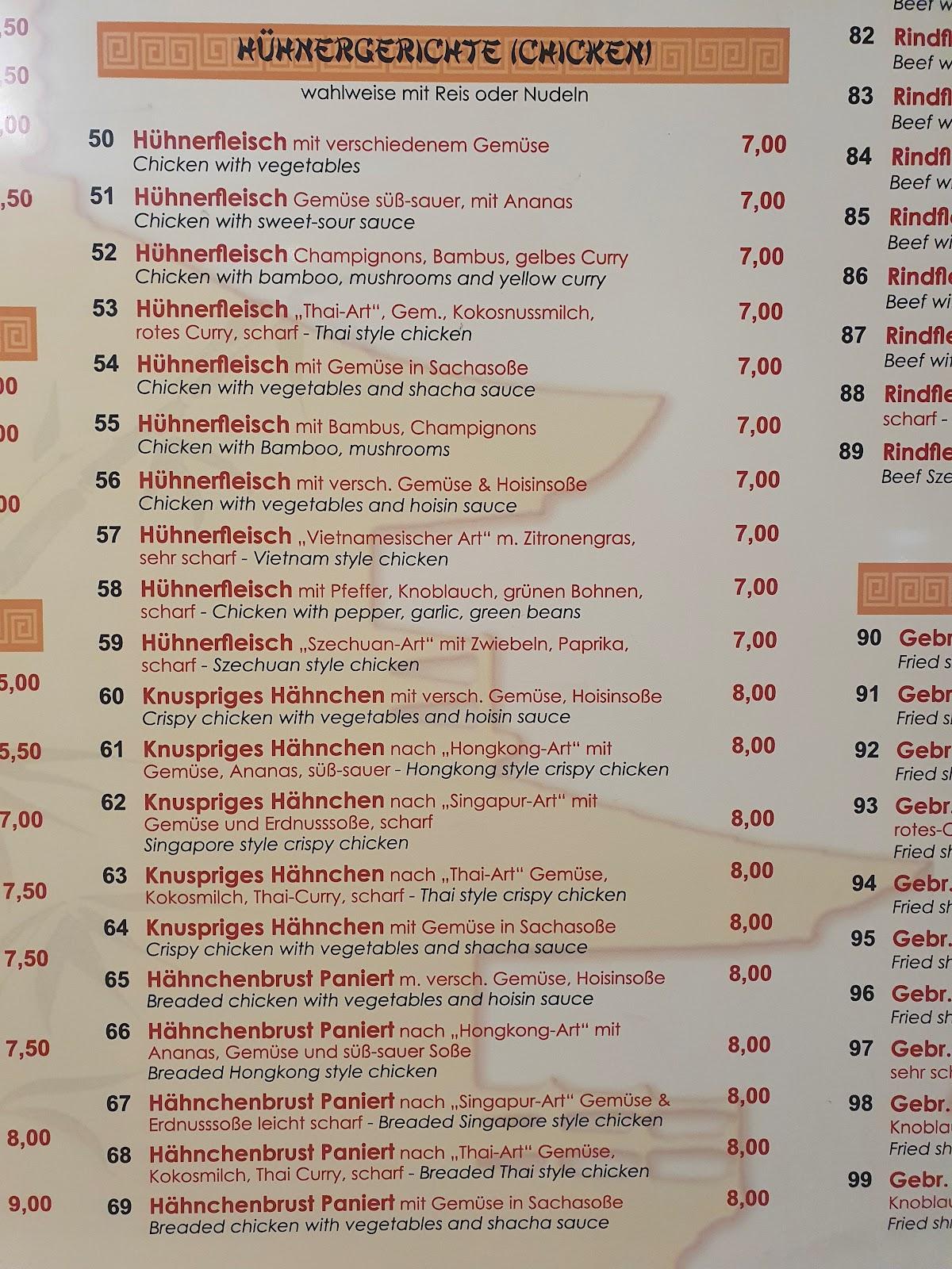 Speisekarte von Sai Gon Schnellimbiss restaurant, Gießen