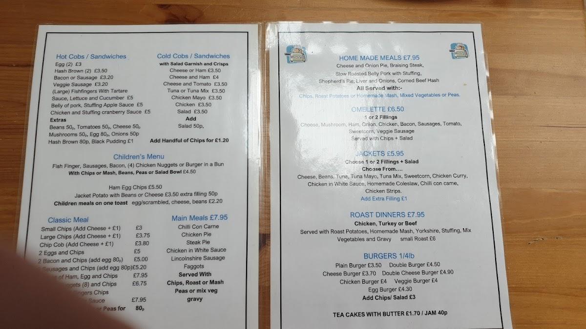 Menu at Silver Street Cafe, Leicester