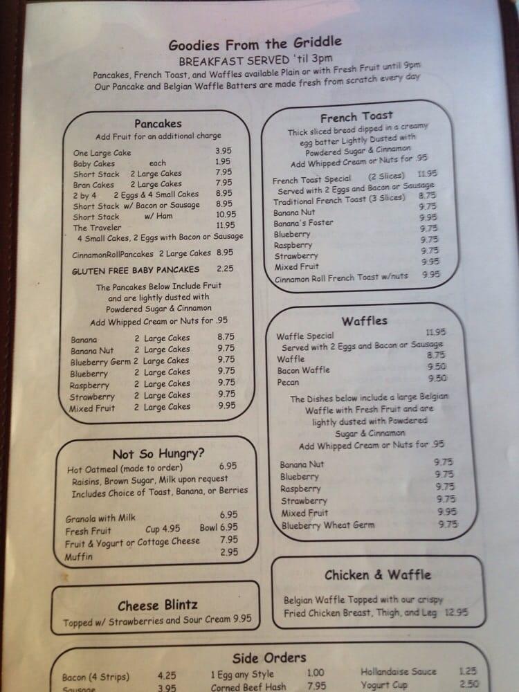 Menu at The Breakfast Club, Seaside