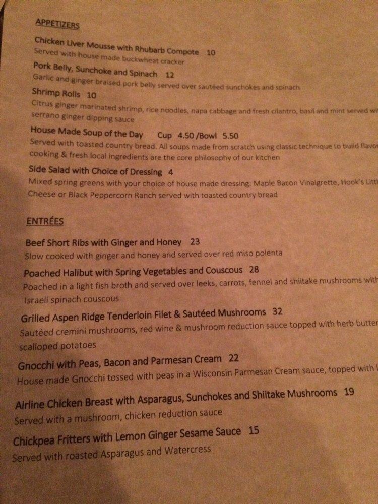 Menu at The Red Oak Restaurant, Bristol