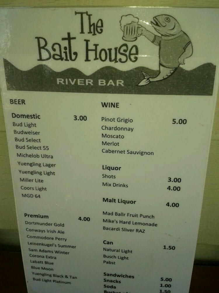 Menu at Bait House pub & bar, Port Clinton