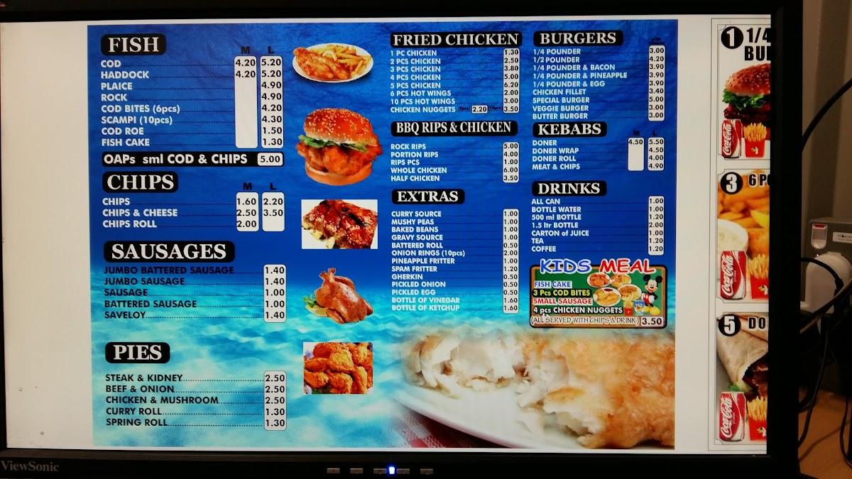 Menu at Mildenhall Fish & Chips fast food, Mildenhall