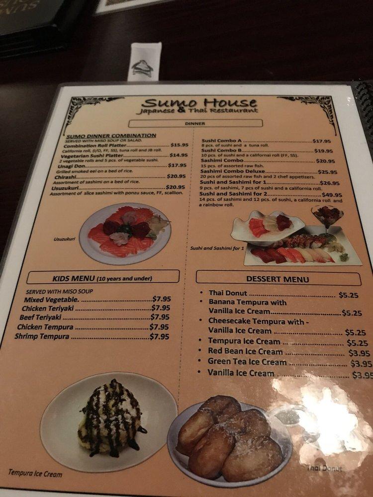 Menu at Sumo House restaurant, Vero Beach
