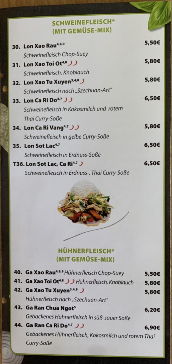 Speisekarte von Asia Doan restaurant, Dannenberg (Elbe)