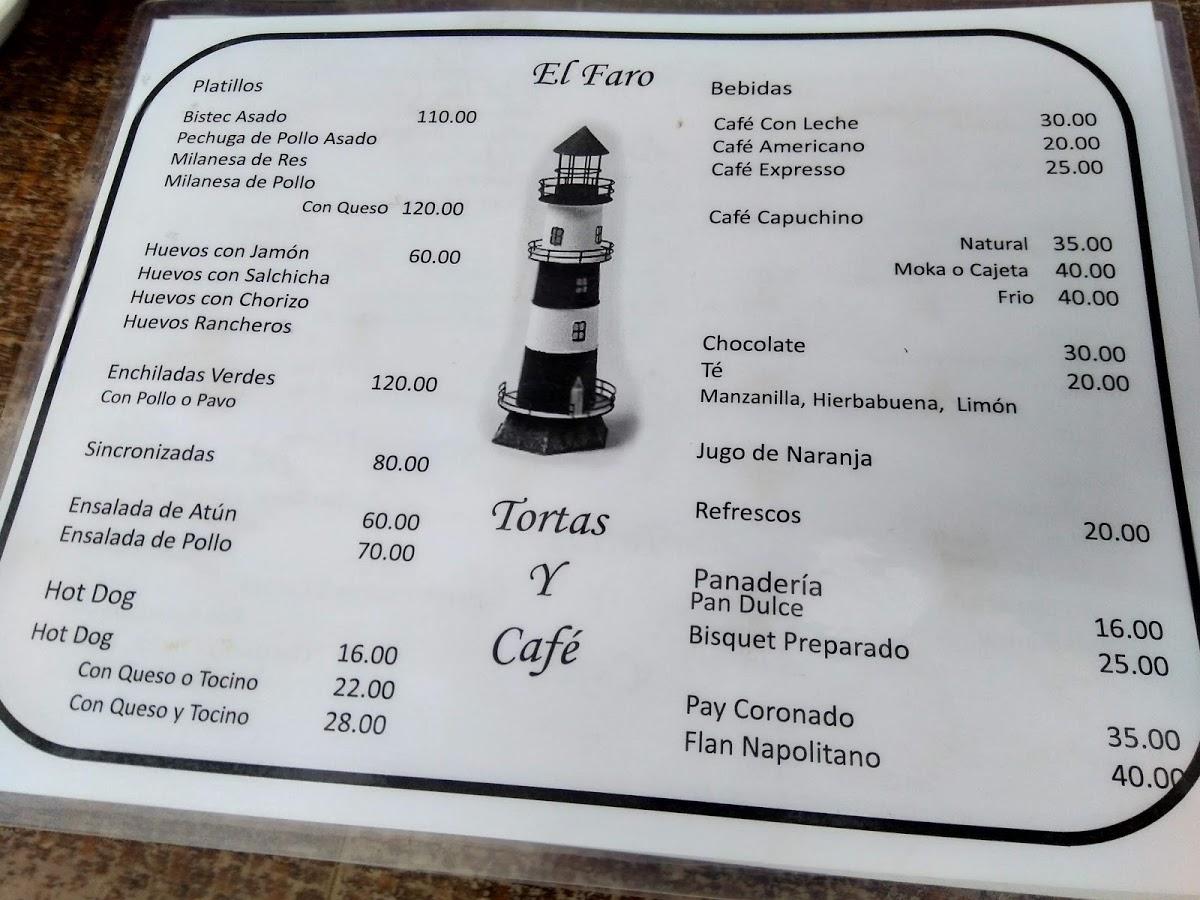 Menu at El Faro cafe, Mexico, Veracruz 30