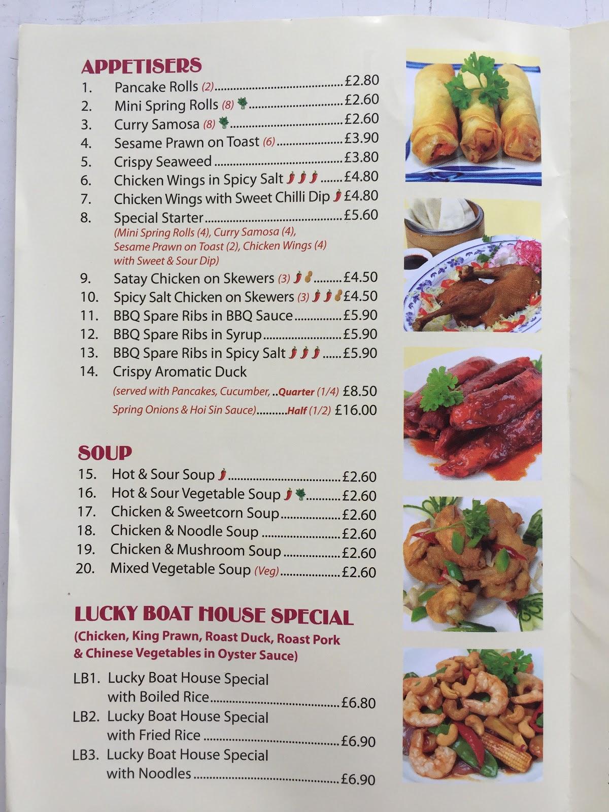 Menu at Lucky Boat fast food, Brixham
