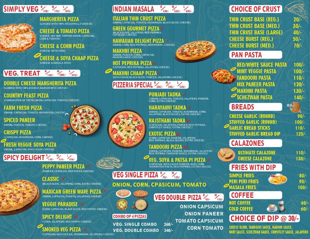 Menu at Club Pizzeria Rania, Rania
