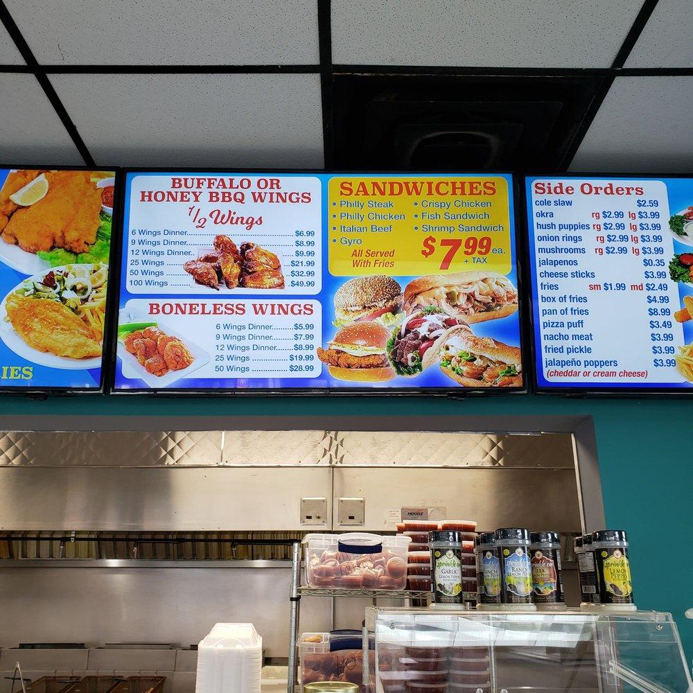 Menu at Big Sharks Fish & chicken restaurant, Indianapolis