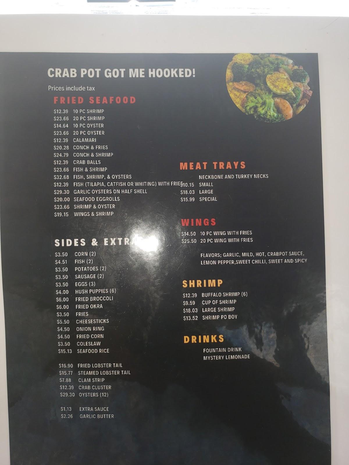 Menu at Crab Pot Lounge restaurant, College Park, Old National Hwy