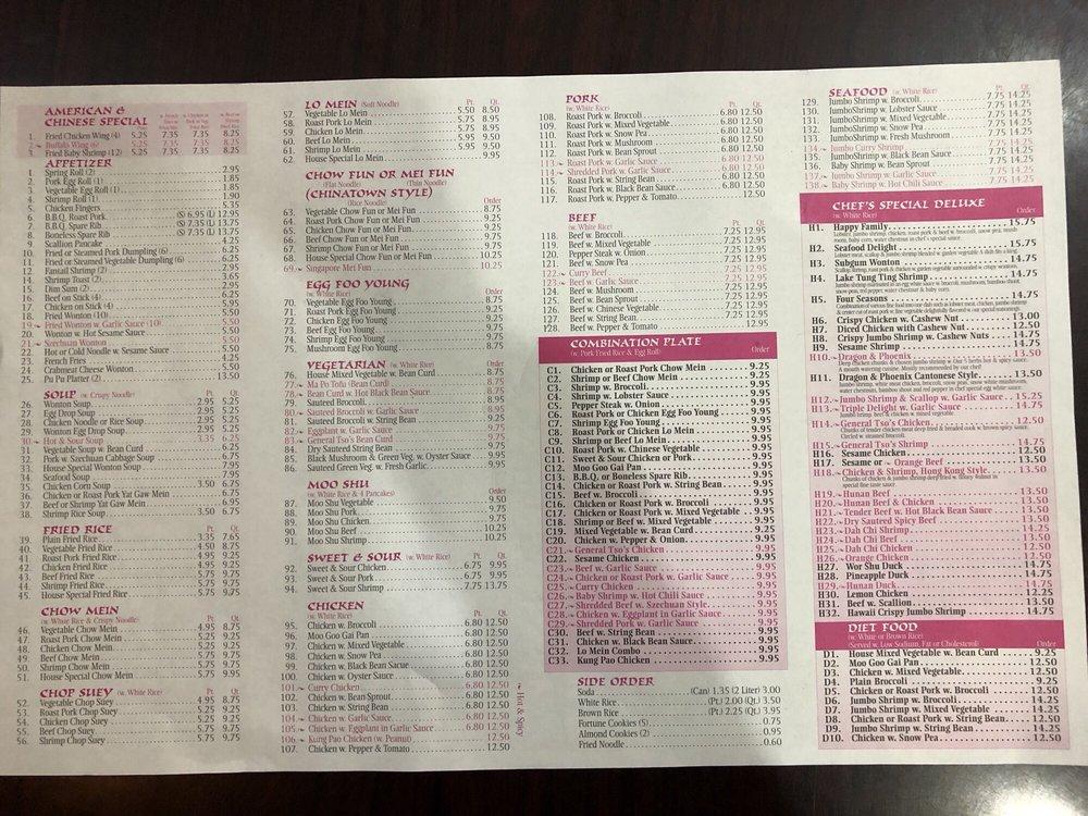 Menu at Dragon Garden restaurant, Southampton, 369 N Sea Rd