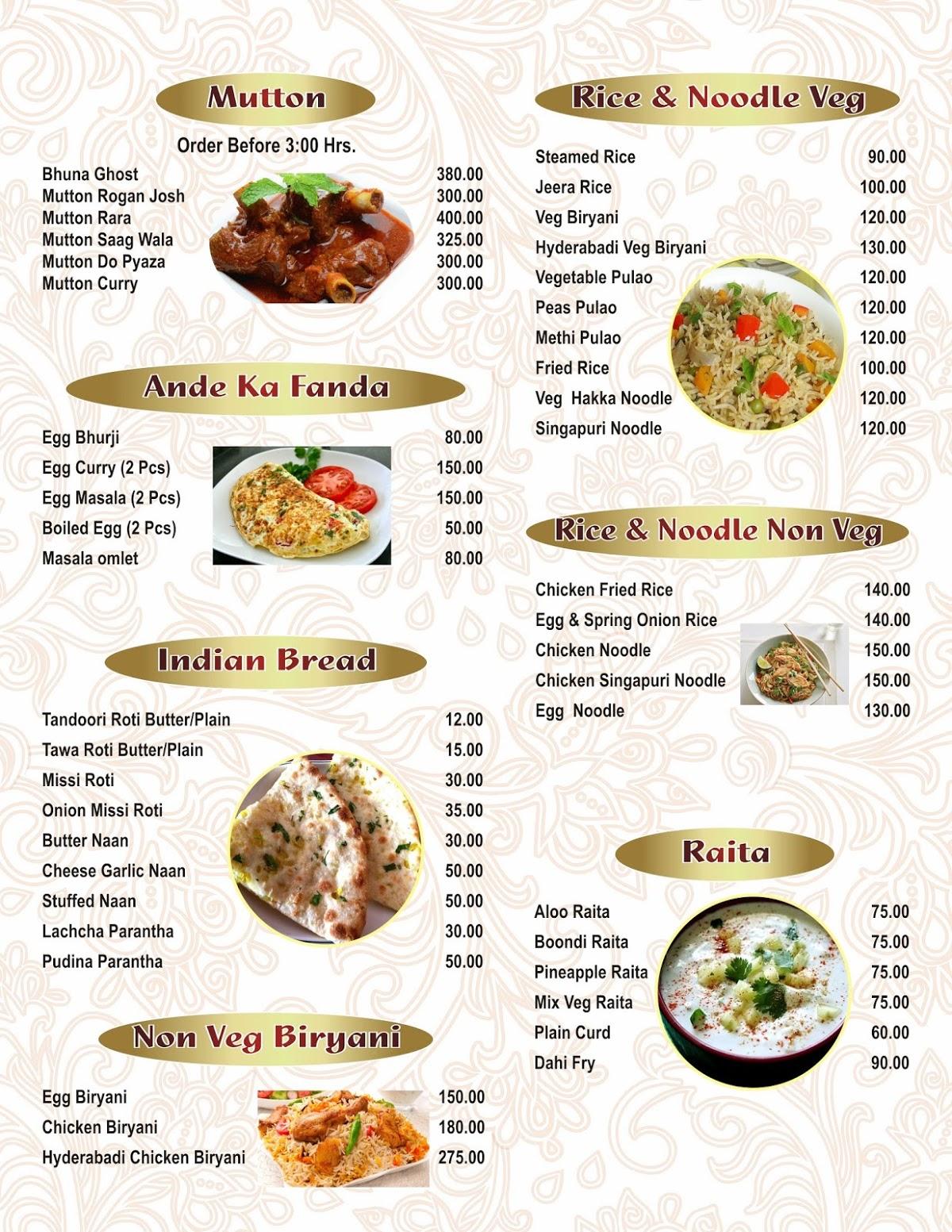 Menu at Hotel RBS Thali & Tiffin service, Gurugram