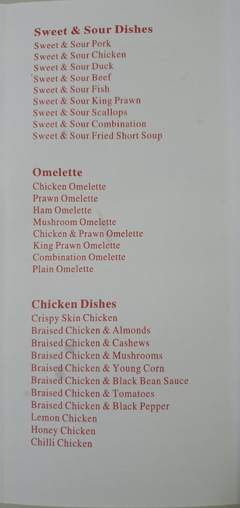 Menu at Tai Pak Chinese Take Away Food fast food, Logan Central, 2 ...