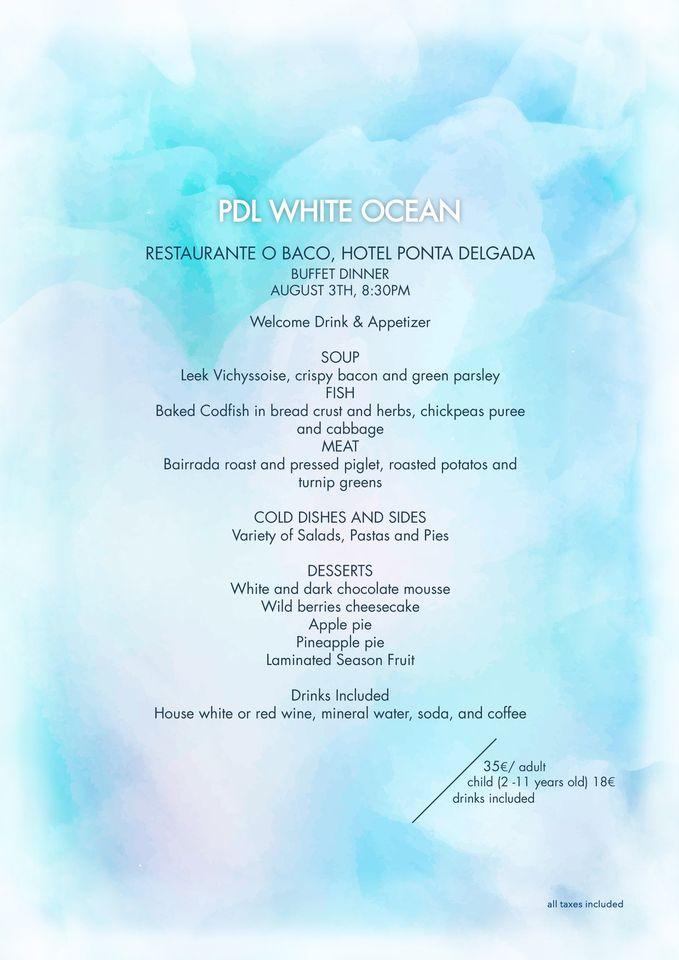 Menu at Hotel Ponta Delgada, Ponta Delgada