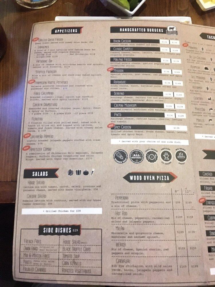 Menu at Brickson's Urban Kitchen + Bar, Ciudad Apodaca