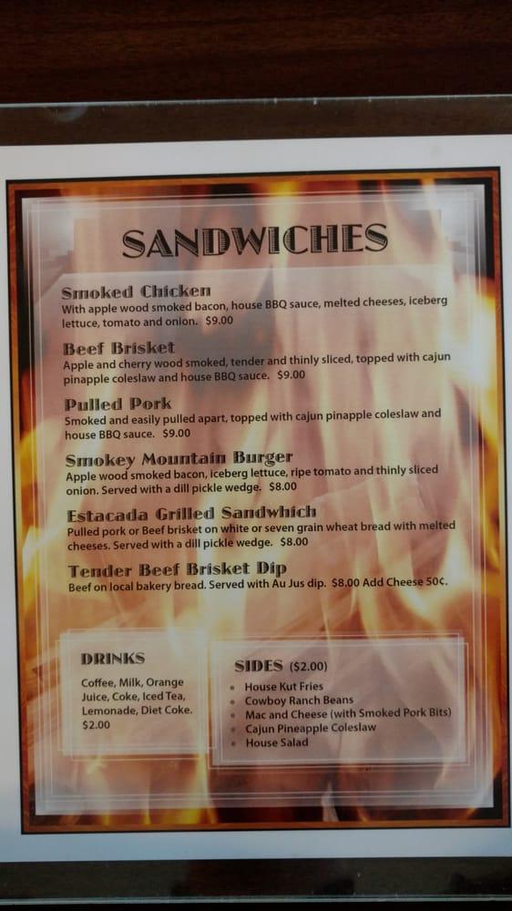 Menu at Fire And Knives Bbq, Colton