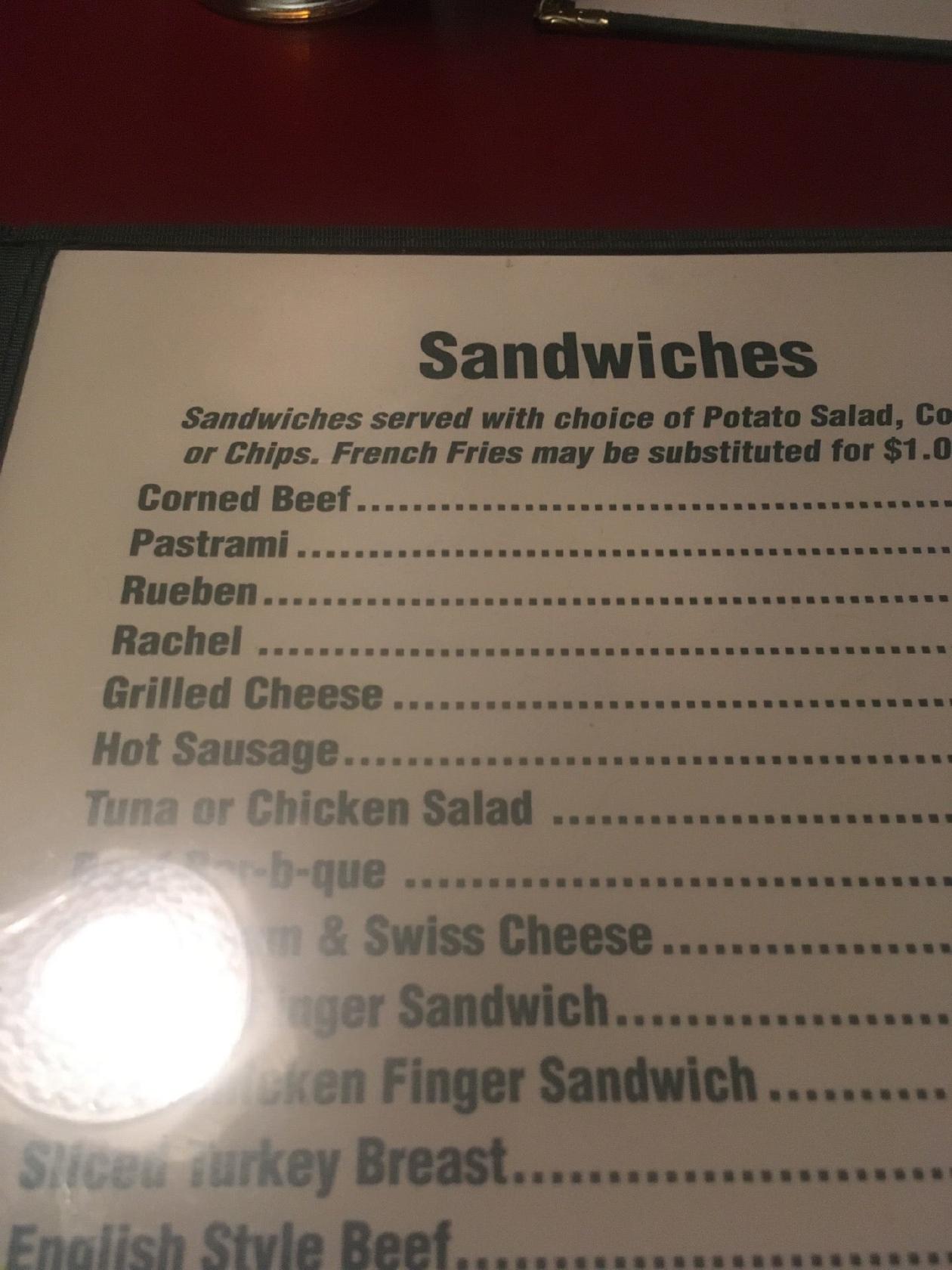Menu at Gingerbread Man restaurant, Carlisle