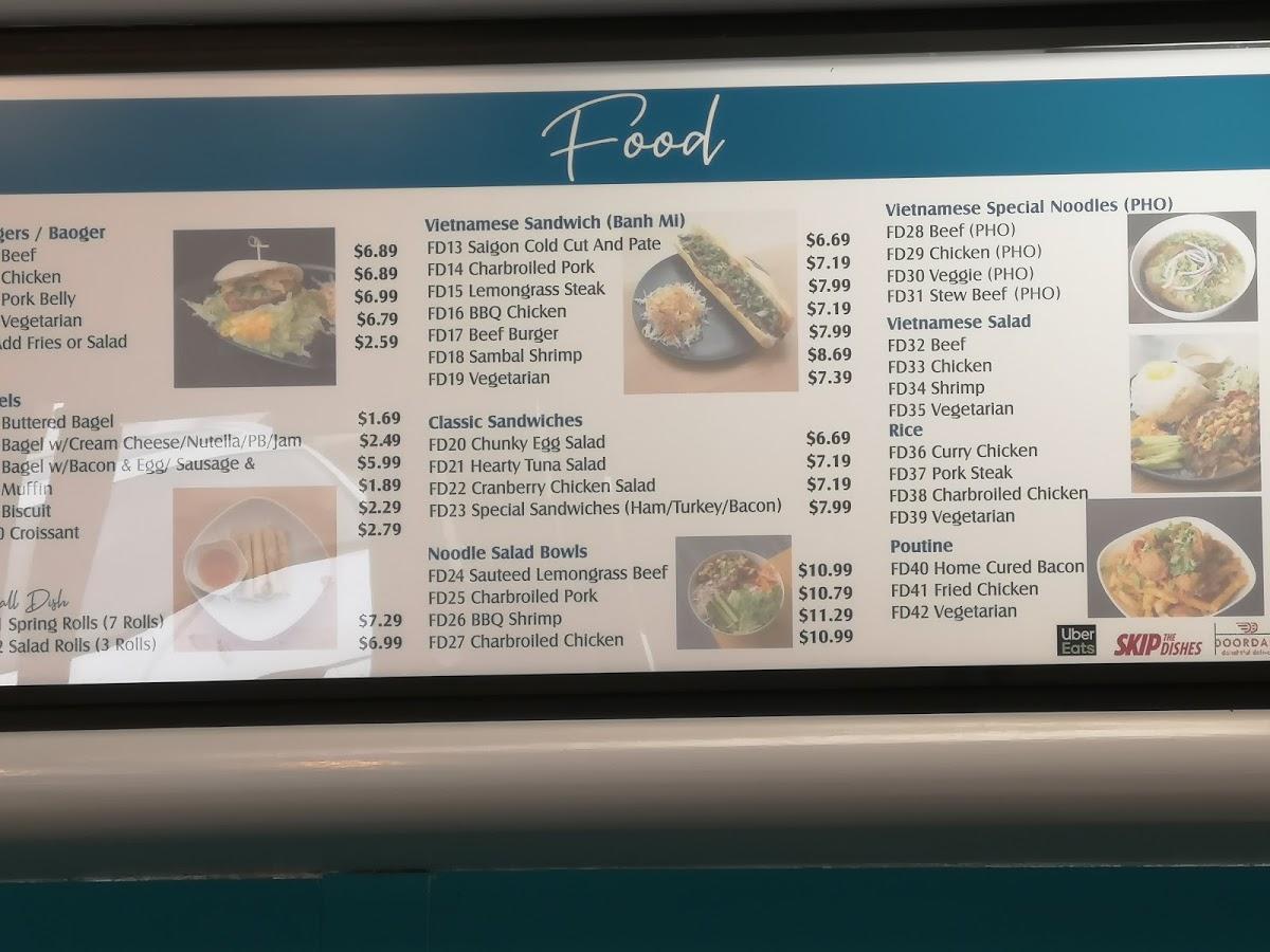 Menu at GrandDonut Cafe & Bakery, Winnipeg
