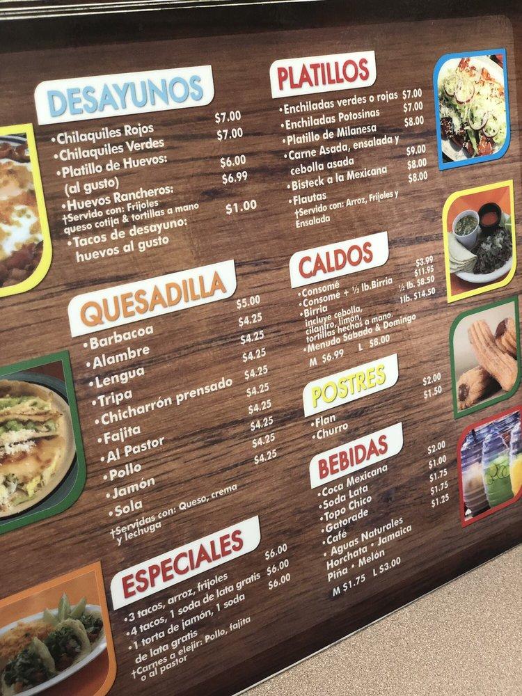 Menu at Huapango Mexican Cuisine restaurant, Dallas
