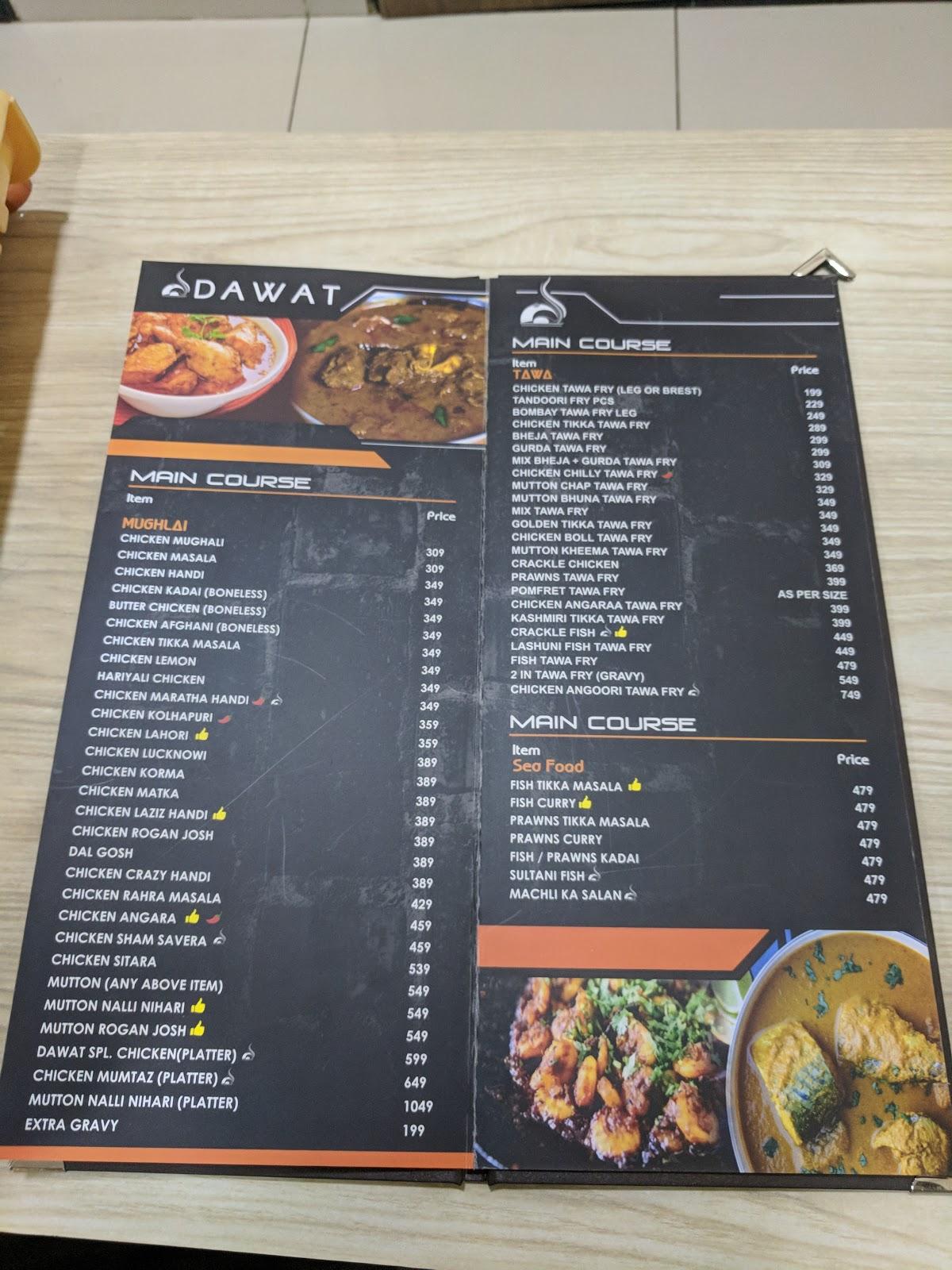 Menu at Dawat Food Resort, Vadodara