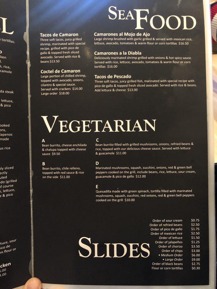 Menu at Dos Reales Authentic Mexican Restaurant, Shawnee