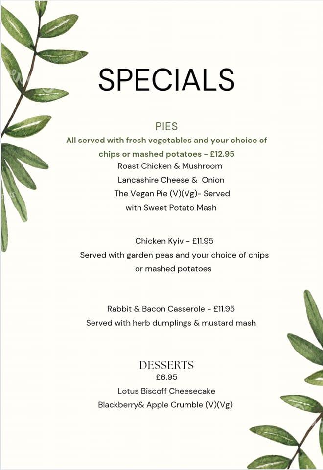 Menu at Harrington Arms Gawsworth pub & bar, Gawsworth, The Harrington Arms