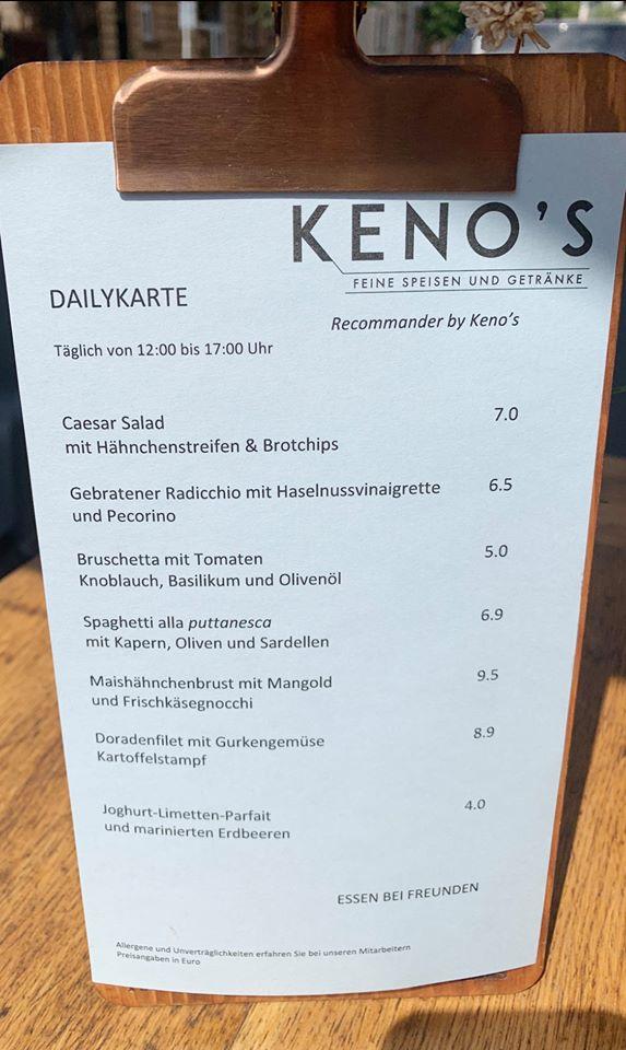Speisekarte von KENO'S Restaurant Feine Speisen & Getränke, Halle (Saale)