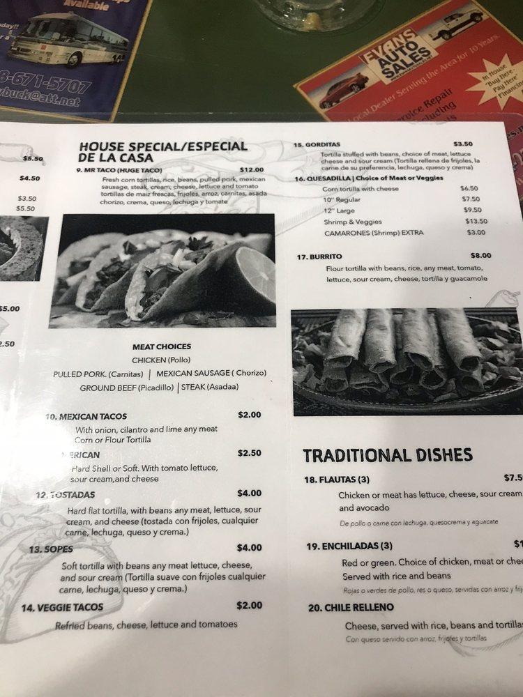 Menu at Mr.Taco Mexican Grill desserts, Ormond Beach
