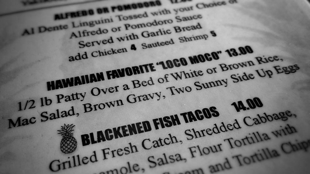 Menu at Restaurant 604, Honolulu