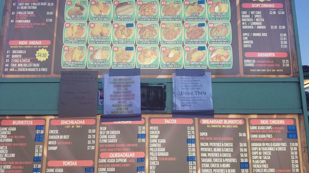 Menu at Super Oscars Mexican Food of La Mesa restaurant, La Mesa ...