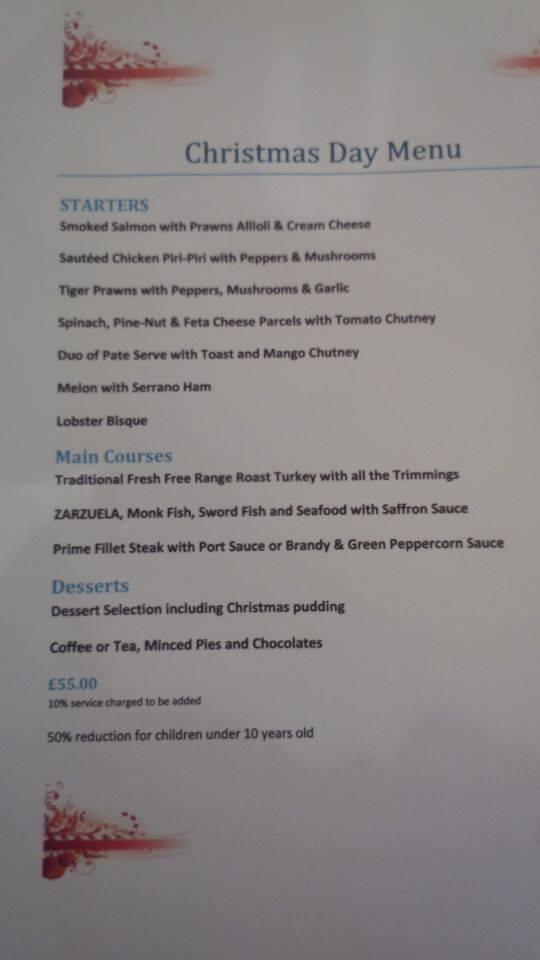 Menu at El Iberico restaurant, Sidcup