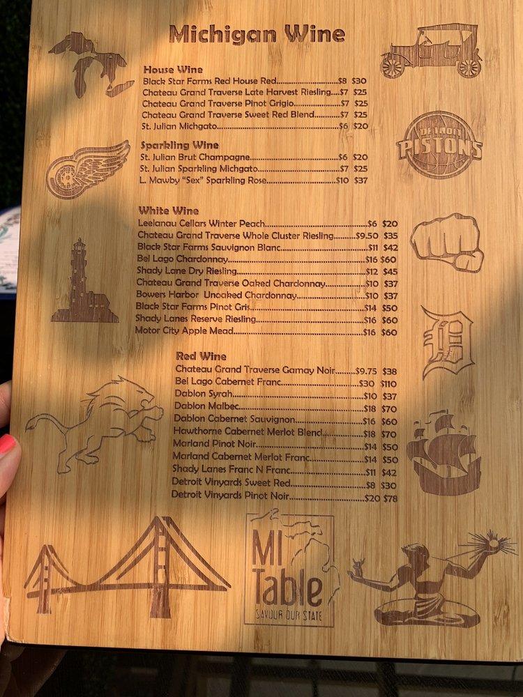 Carta del restaurante MI Table, Bay City