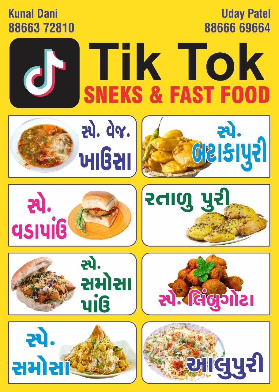 Menu at Tik Tok sneks & fast food, Surat