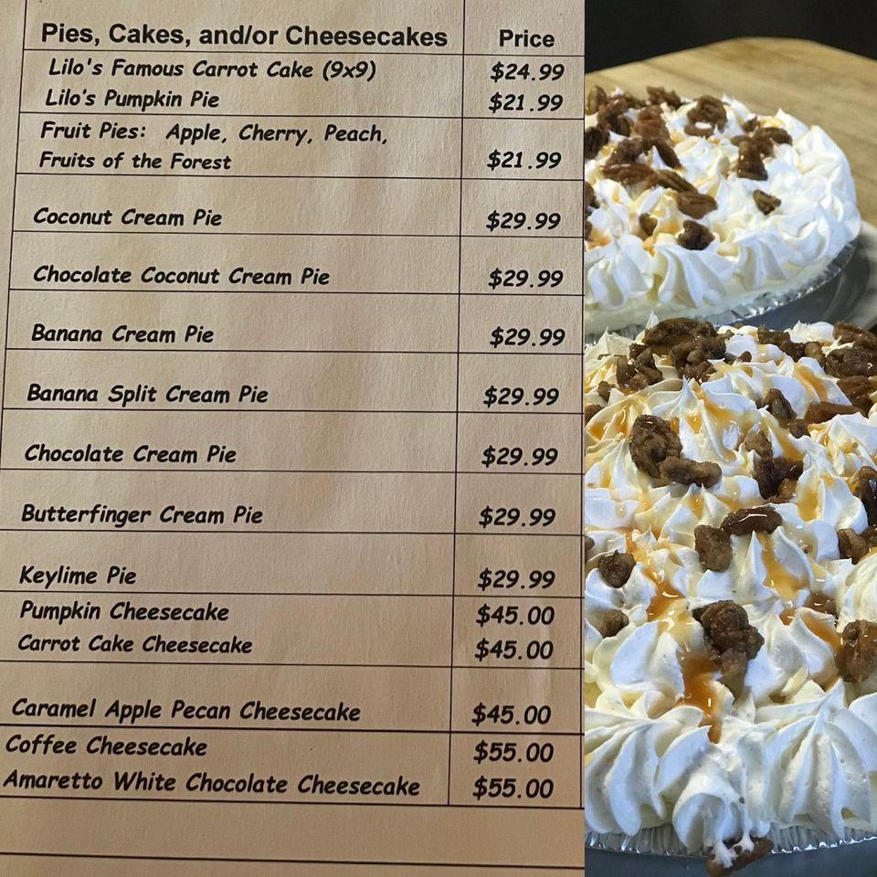 Menu at Westside Lilo's Cafe, Seligman, AZ-66