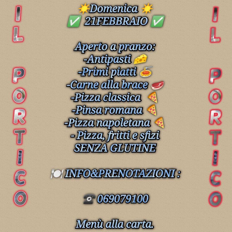 Carta del pub y bar Il Portico, Castelnuovo di Porto