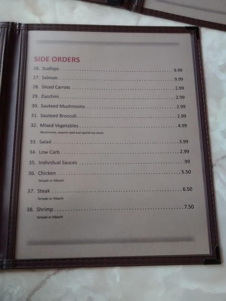 Menu at Hachi Express Japanese Grille Restaurant, Seneca