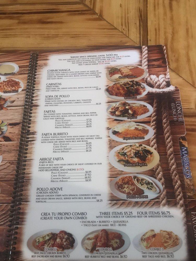 Menu at Los Comales, Memphis restaurant, Memphis, S Perkins Rd
